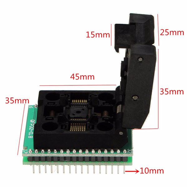 ARCELI Universal IC Adapter Socket LQFP TQFP QFP32 to DIP28 TQFP32 to DIP32 IC Adapters ATMEL ...